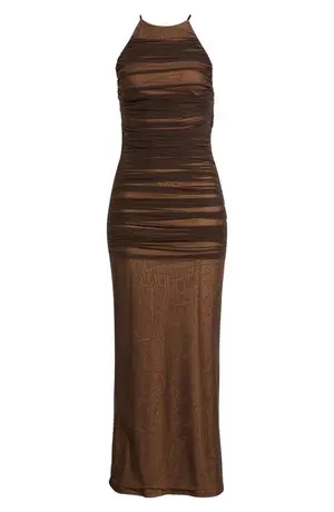 Line & Dot Marceline Mesh Body-con Cocktail Dress