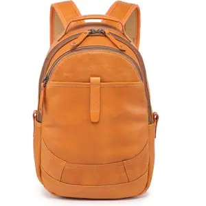 OLD TREND Fern Genuine Leather Structured Everyday Backpack Chestnut