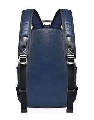 OLD TREND Fern Genuine Leather Structured Everyday Backpack - Navy