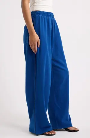 IETS FRANS Wide Leg Fleece Joggers With Adjustable Cuffs