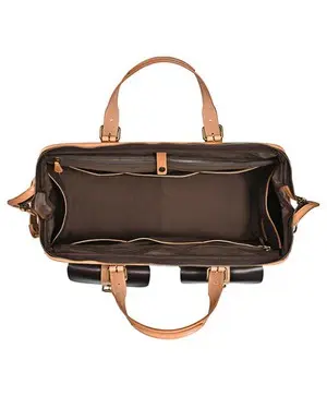 OLD TREND Speedwell Genuine Leather Waxed Canvas Travel Duffel - Brown