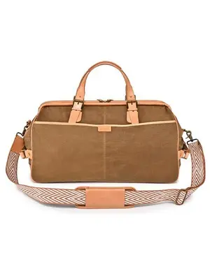 OLD TREND Speedwell Genuine Leather Waxed Canvas Travel Duffel