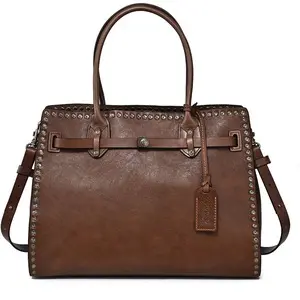 OLD TREND Westland Genuine Leather Textured Heritage Tote - Stone