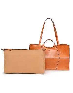 OLD TREND Rosa Genuine Leather Spacious Carryall Tote - Caramel