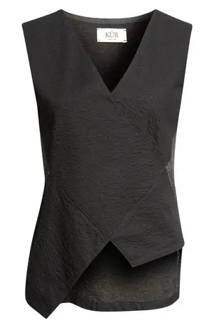 KUR Asymmetrical V-neck Top