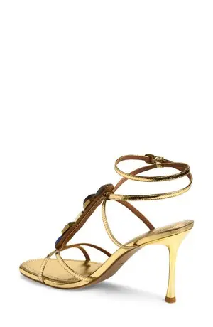 Kurt Geiger Loulou Leather Sandal - Gold