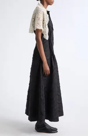 KUR Removable Lace Collar Sleeveless Maxi Dress