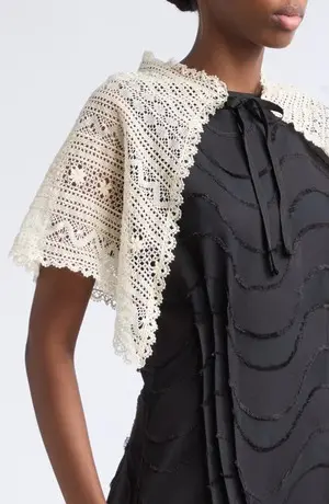 KUR Removable Lace Collar Sleeveless Maxi Dress