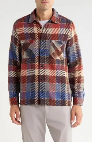 WAX LONDON Whiting Oversize Pike Check Button-up Shirt Jacket