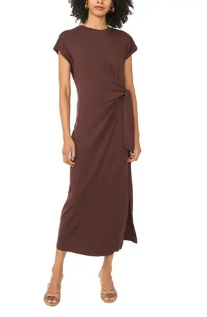 Vince Camuto Tie Waist Maxi Dress - Rich Chocolate