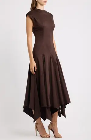 Black Halo Eloidie Asymmetric Maxi Dress