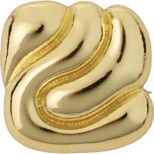 PANACEA Square Swirl Brooch - Gold