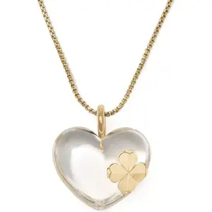 Kate Spade New York Lucite Heart Pendant Necklace