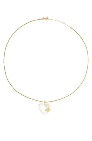 Kate Spade New York Lucite Heart Pendant Necklace