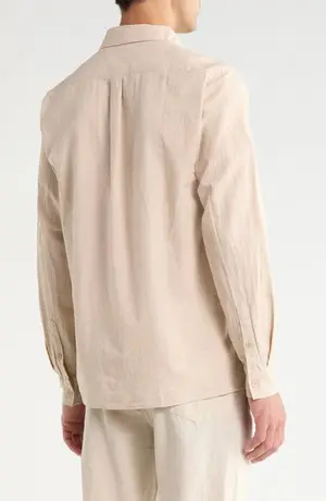 RHYTHM Classic Linen & Cotton Button-up Shirt