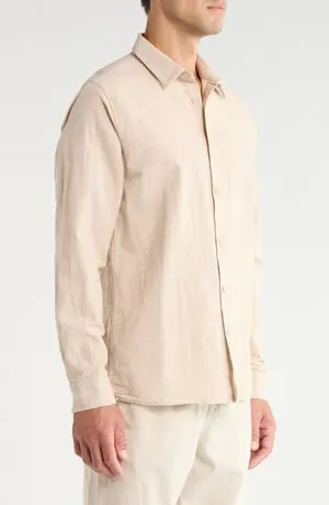 RHYTHM Classic Linen & Cotton Button-up Shirt