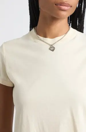 JUSTINE CLENQUET Suzi Heart Charm Necklace