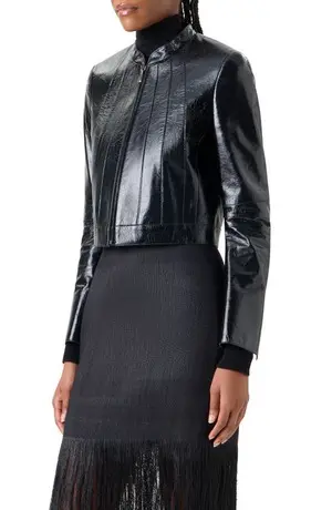 Akris Patent Leather Cropped Jacket