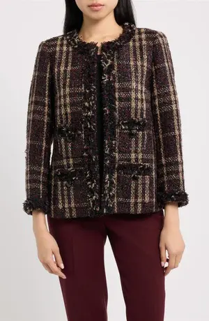 Anne Klein Metallic Tweed Jacket