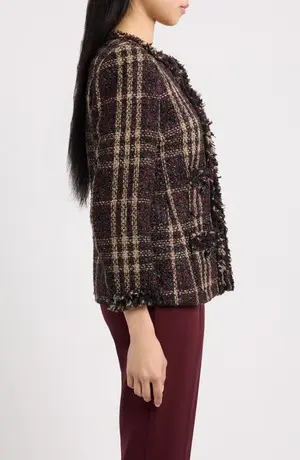 Anne Klein Metallic Tweed Jacket