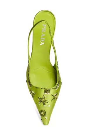 Prada Jewel Runway Slingback Pump