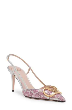 Valentino Garavani Vlogo Signature Slingback Pump - Dusty Rose