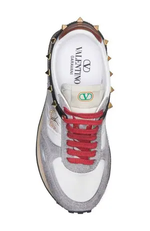 Valentino Garavani Stud Up Butterfly Sneaker - White Multi