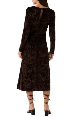 Karen Kane Velvet Burnout Midi Dress