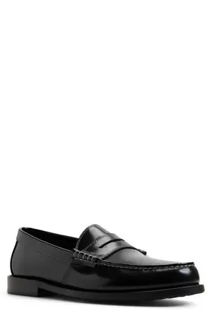 Aldo Emil Leather Penny Loafer - Black