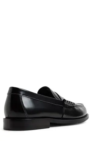 Aldo Emil Leather Penny Loafer - Black