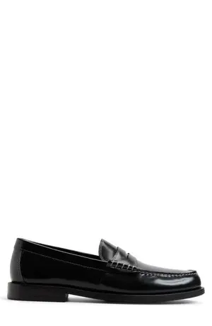 Aldo Emil Leather Penny Loafer - Black