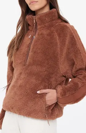 The Upside Harlow Quarter Zip Fleece Pullover