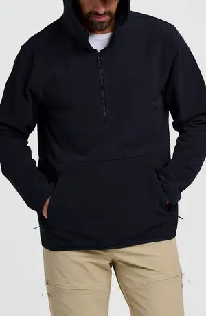 FREE FLY Stretch Fleece Anorak - Black