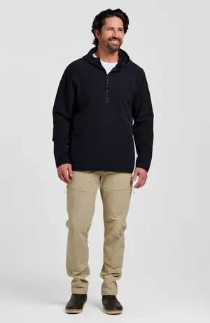 FREE FLY Stretch Fleece Anorak - Black