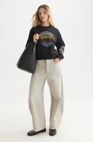 Scotch & Soda Embroidered Relaxed Fit Sweatshirt