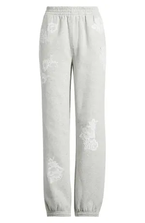 LoveShackFancy Lilia Lace Appliqué Sweatpants