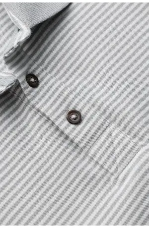SEASALT CORNWALL Balefire Striped Organic Cotton Polo