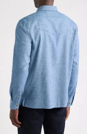 Johnston & Murphy Heathered Cotton Button-up Shirt