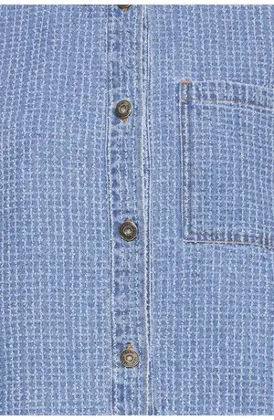 ICHI Isalia Broken Denim Shirt