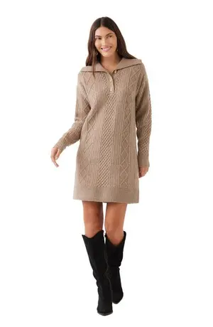 Karen Kane Cable Knit Sweater Dress