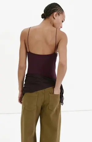 Mango Lace Rib Camisole Bodysuit