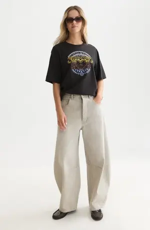 Scotch & Soda Embroidered Graphic Loose Fit T-shirt