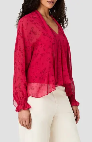 French Connection Marina Floral Chiffon Top