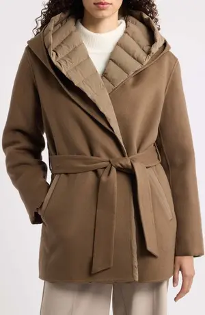 Mackage Bethany Reversible Hooded Down Coat - Truffle Brown