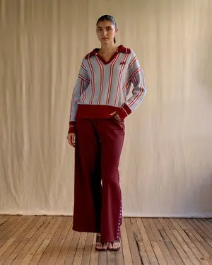 SMWR. BY THE SOMEWHERE CO Royal Match Knit Polo