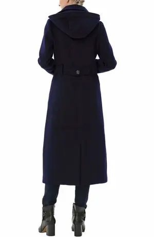 KIMI + KAI Laila Hooded Wool Coat
