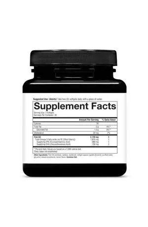 YOUTHEORY High Potency Omega-3 Fish Oil Soft Gels 60 Count