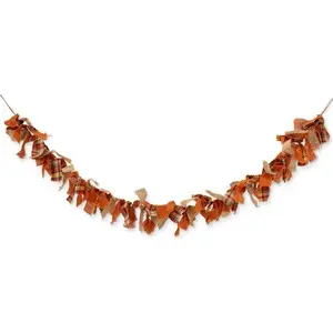 GLITZHOME 6ft Fall Fabric Plaid Garland