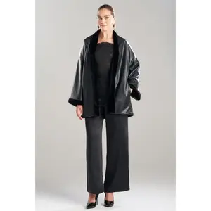 Natori Vegan Luxe Lambskin Fur Lined Topper