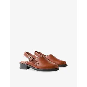 Claudie Pierlot Buckle-strap Leather Clogs